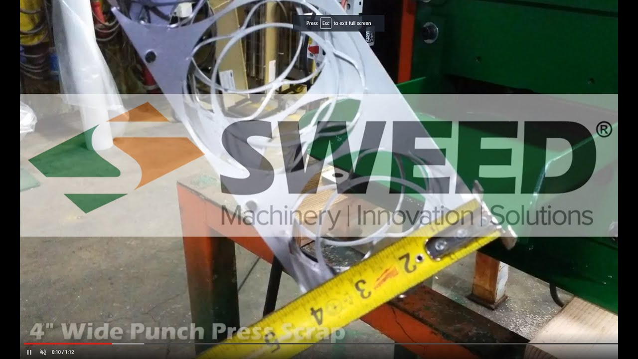 Punch Press Scrap Slitter Trim Scrap Chopper Model 480 - YouTube