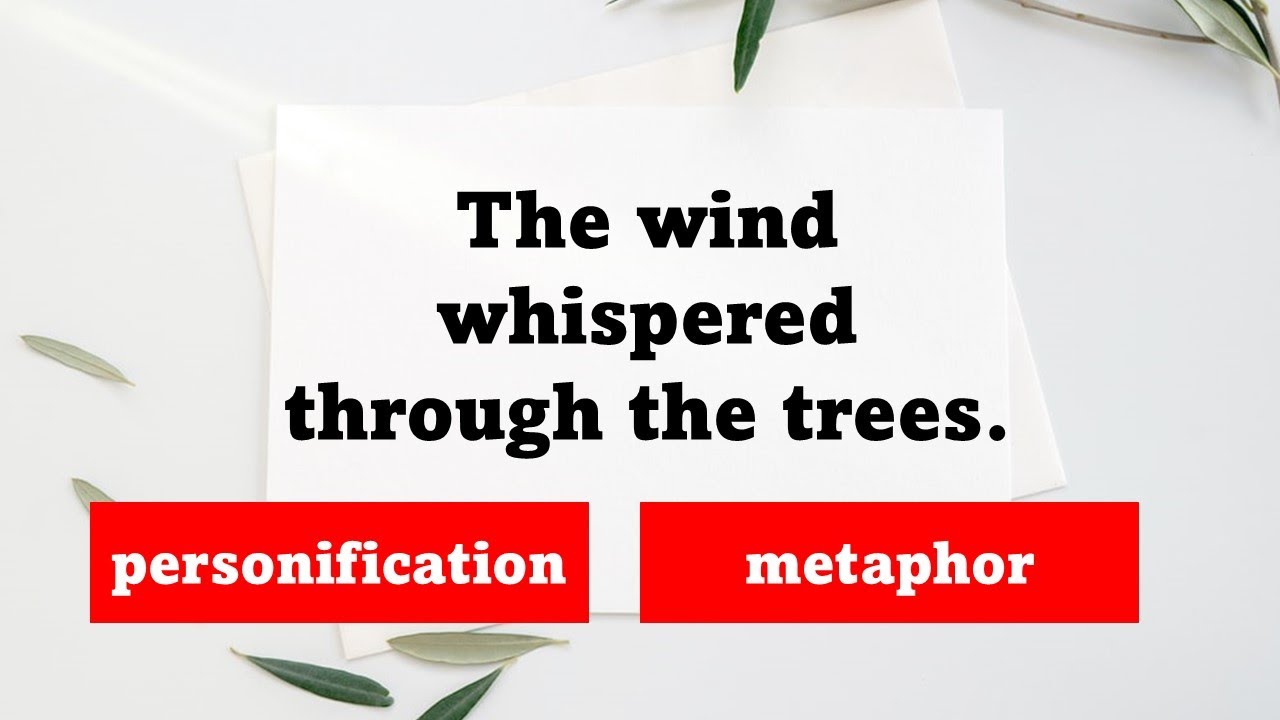 Personification or Metaphor Quiz🕺Figurative Language | ESL | For ...