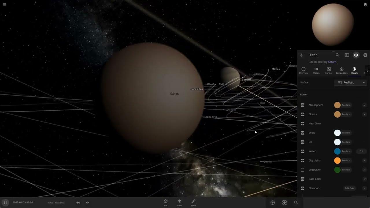 Terraforming the Titan, lock the water underneath thin ice - Universe Sandbox 2 - YouTube