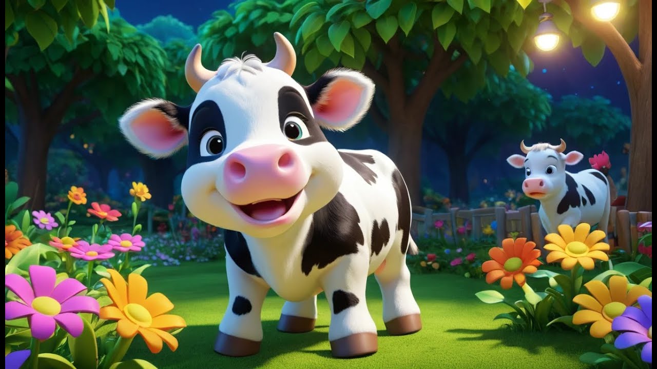 Baby Cow Say Moo Moo Moo | Cute Farm Animal Song for Toddlers | Fun ...