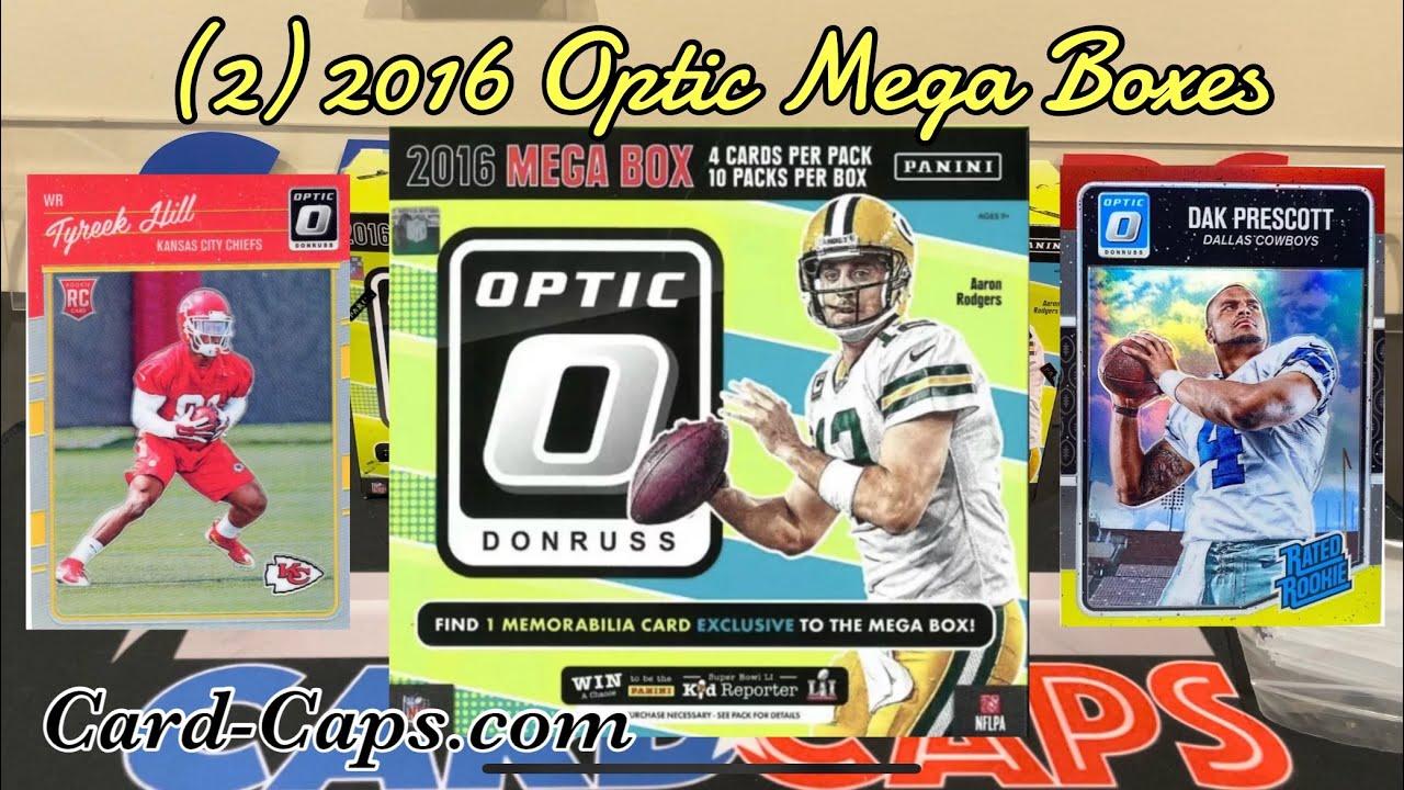 (2) 2016 Optic Football Mega Boxes🔥 8 year old box (Card-caps.com) - YouTube