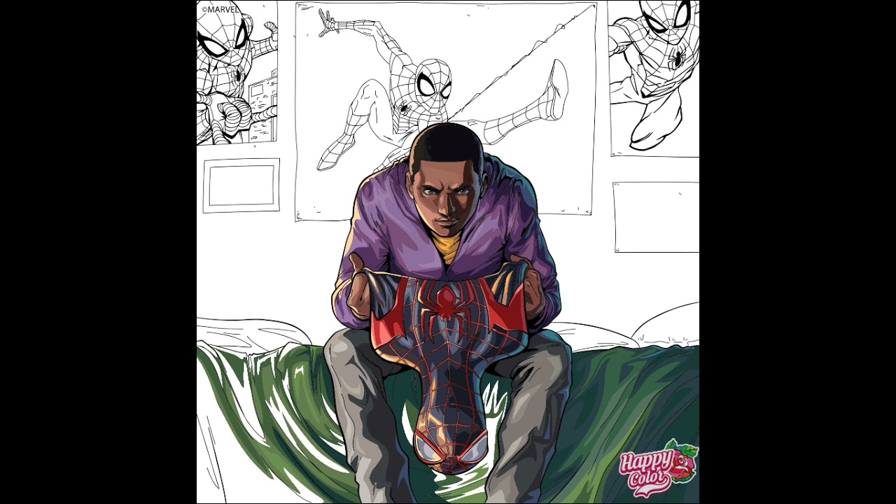 Spider-Man color by numbers 5 - YouTube