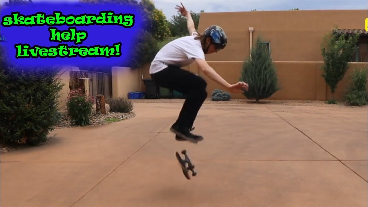 STORMY WEATHER SKATING Melvin the Nerd livestream skateboarding help ...