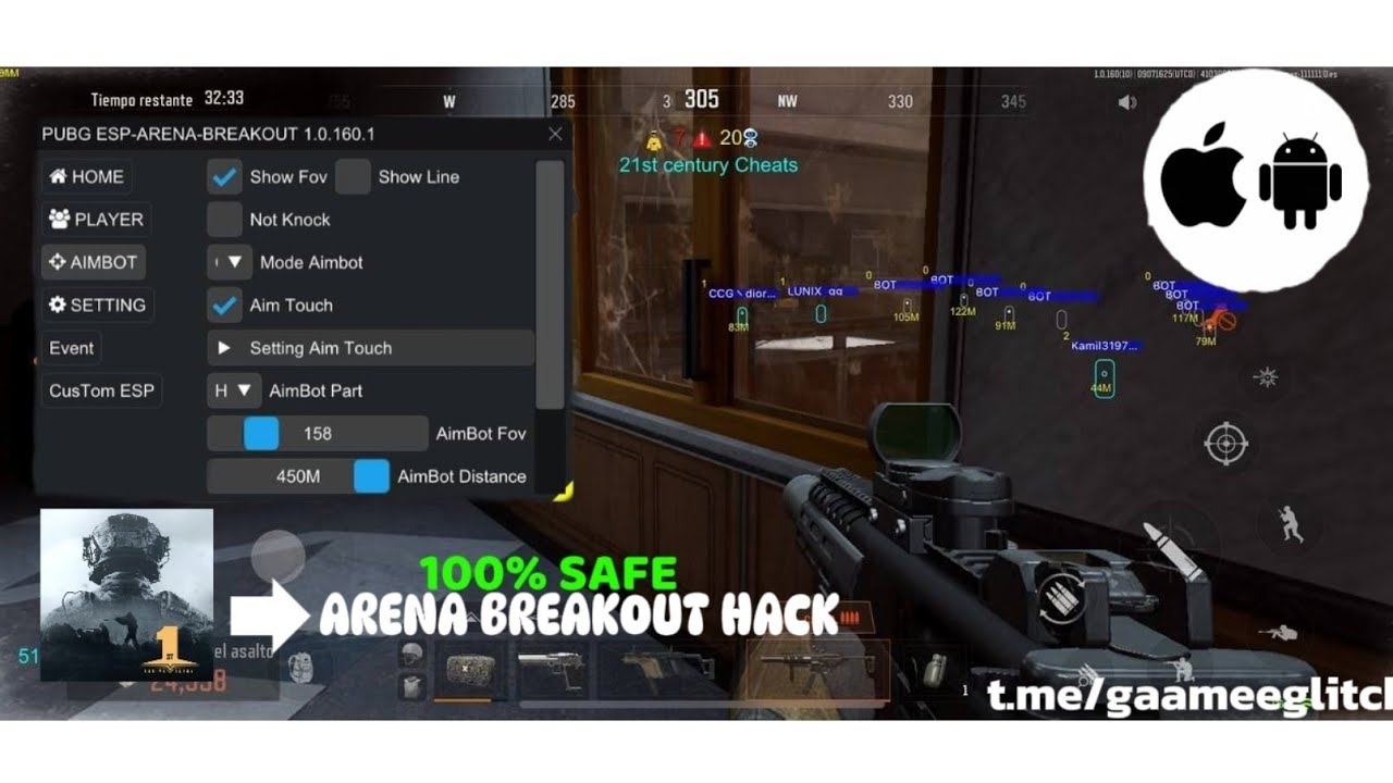 🔥Arena Breakout Mobile Hack Mod Menú for Android & iOS | Aimbot + ESP ...
