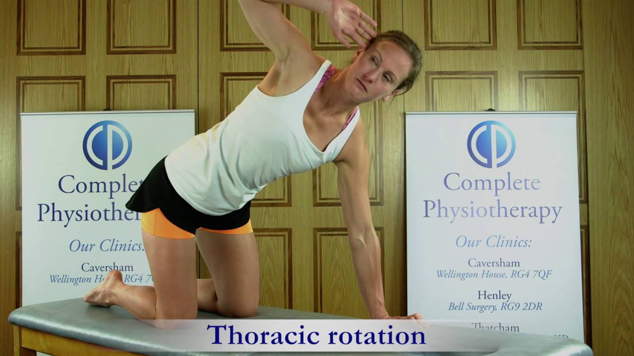 Thoracic rotation - YouTube
