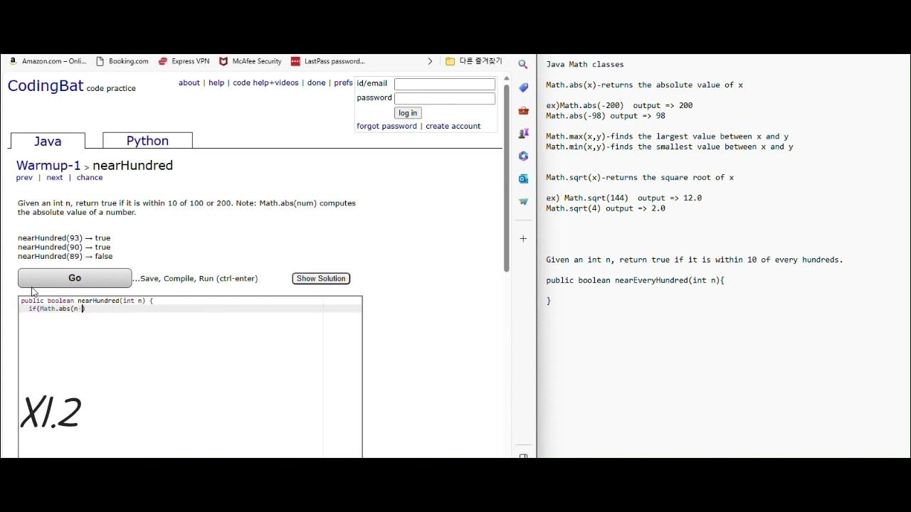 NearHundred - CodingBat Warmup-1 - YouTube