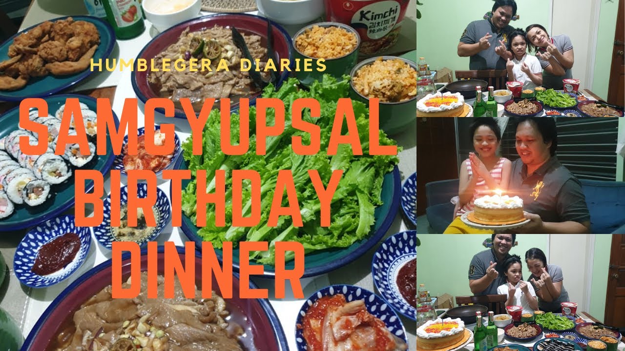 "Korean Samgyupsal Birthday Dinner" #korean #samgyupsal - YouTube