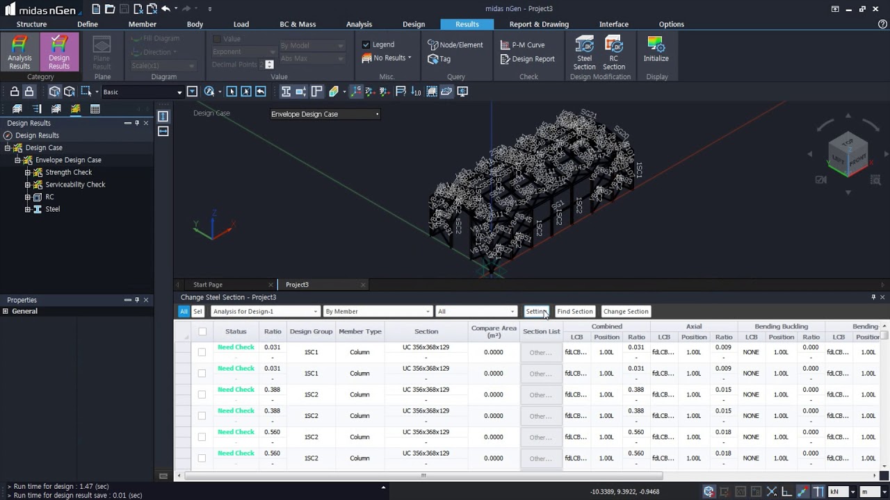[midas nGen Tutorial] Steel Plant Structure_Design 03. Design Groups - YouTube