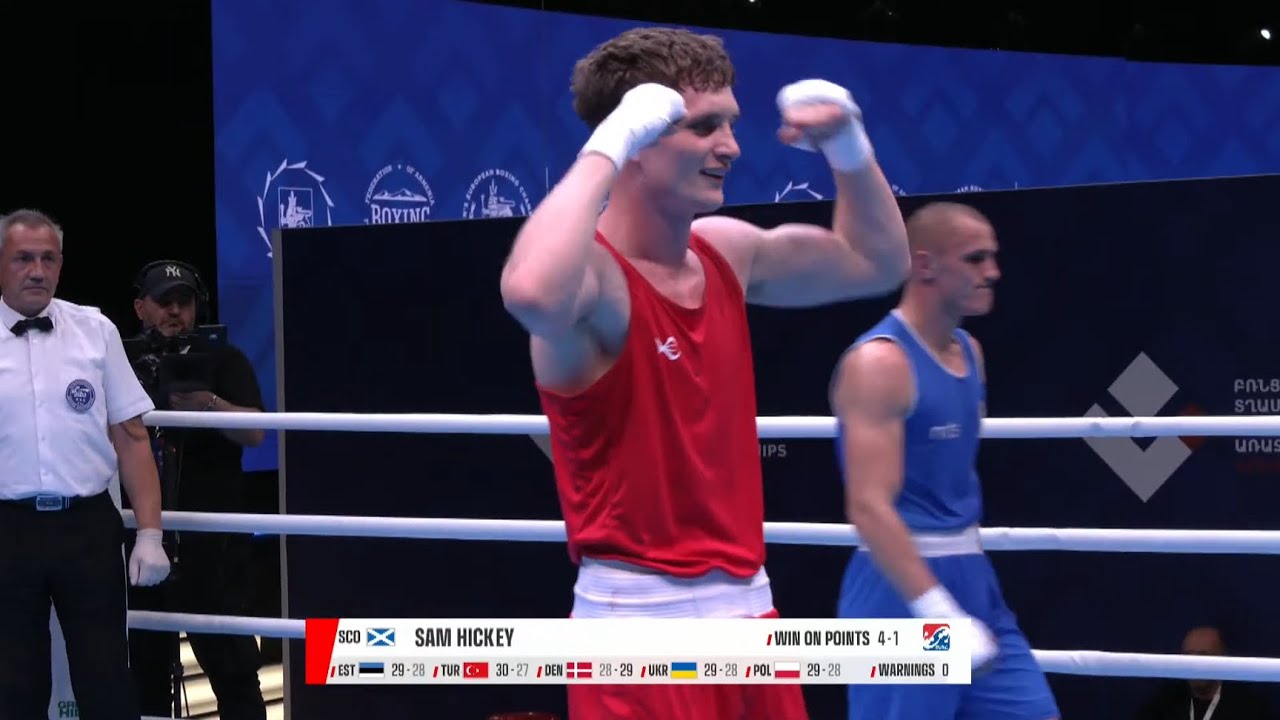 Quarterfinals (75kg) HICKEY Sam (SCO) vs MEMIC Almir (SRB) | EUBC 2022 ...
