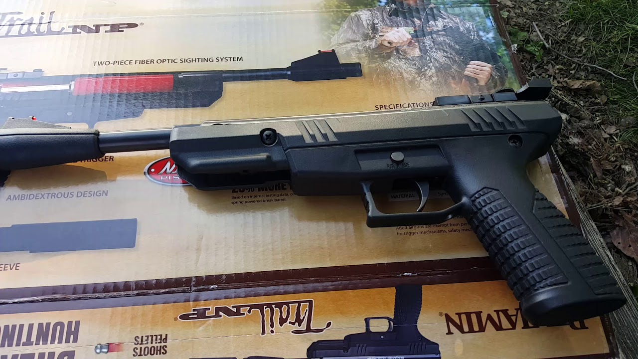 Benjamin Trail NP Break Barrel air pistol - YouTube