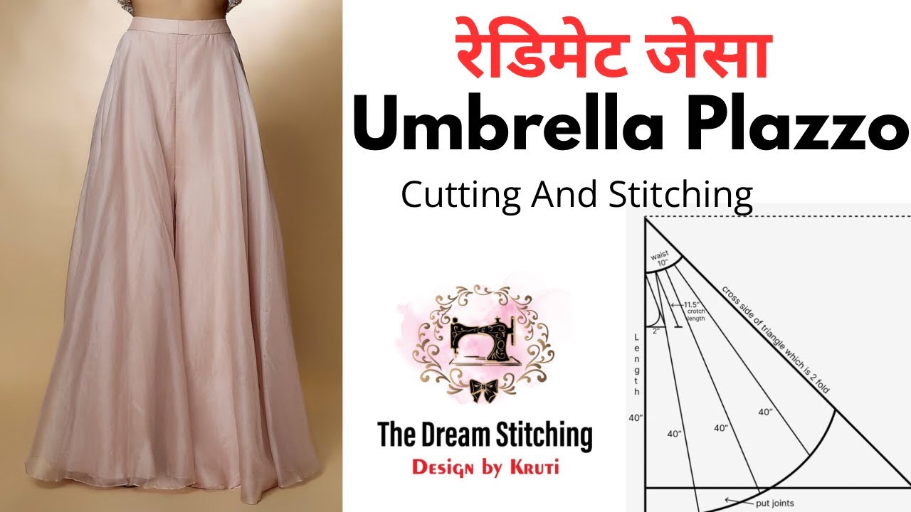 Rediment jesha Umbrella plazzo Cutting And Stitching | Bottom Class ...