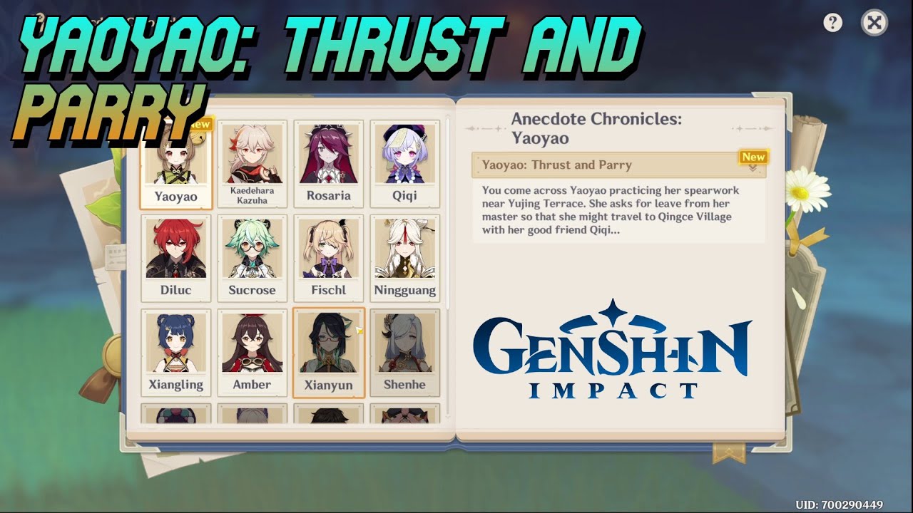 Genshin Impact - Anecdote Chronicles - Yaoyao: Thrust and Parry - YouTube