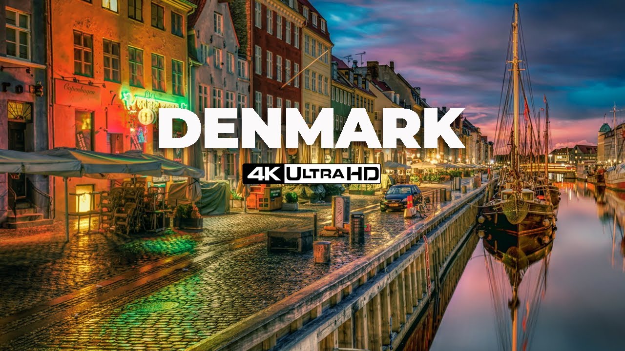 FLYING OVER DENMARK 4K Drone Film + Music for beautiful relaxation ...