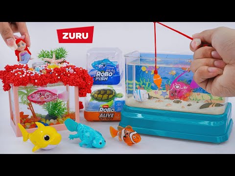 [Toy asmr] Fish Tank & Zuru Robo Fish & Fun Aquarium Playset ASMR Satisfying with Unboxing