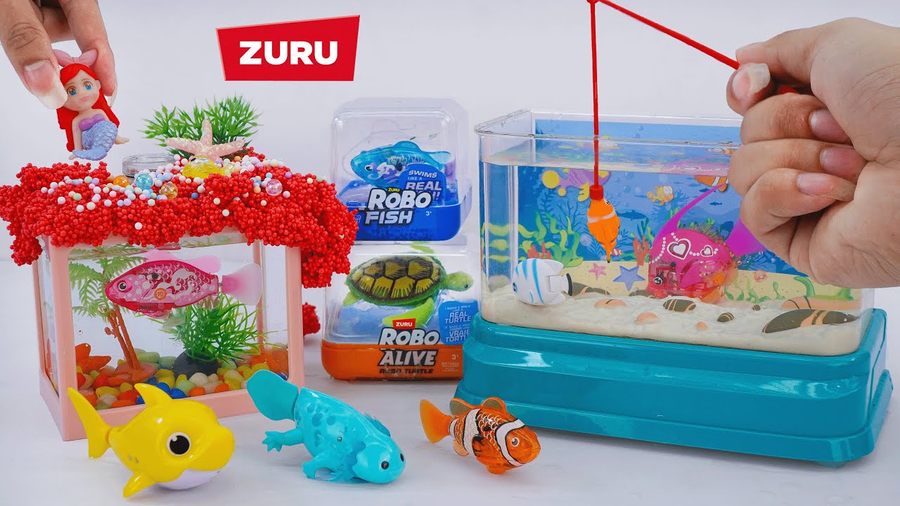 [Toy asmr] Fish Tank & Zuru Robo Fish & Fun Aquarium Playset ASMR ...