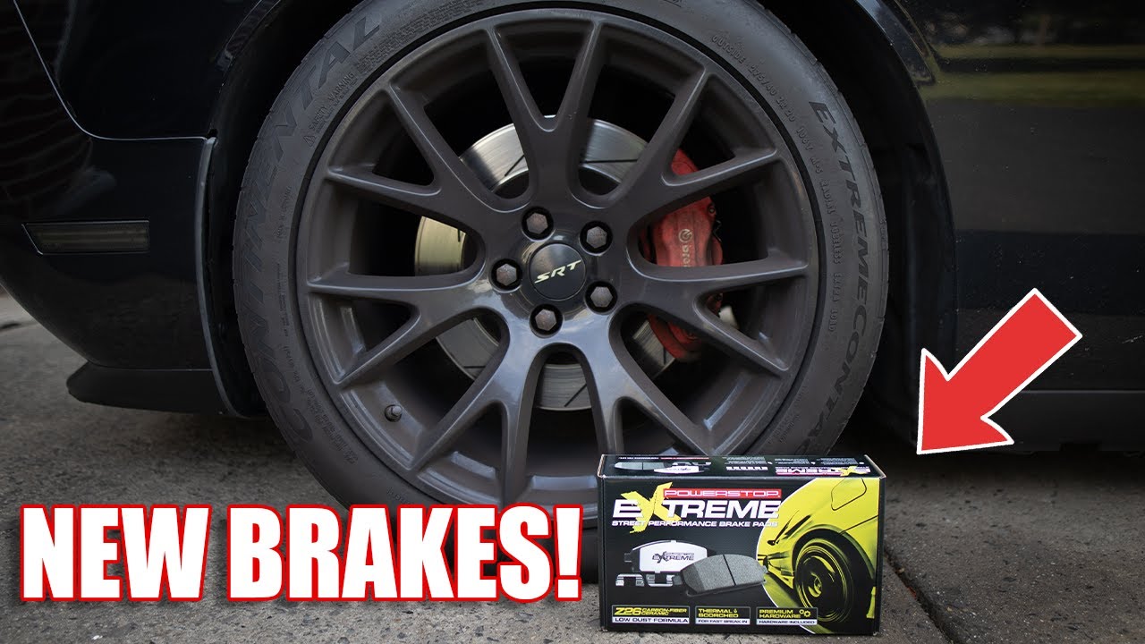 NEW FRONT BRAKES AND TIRES FOR MY SRT8 - YouTube