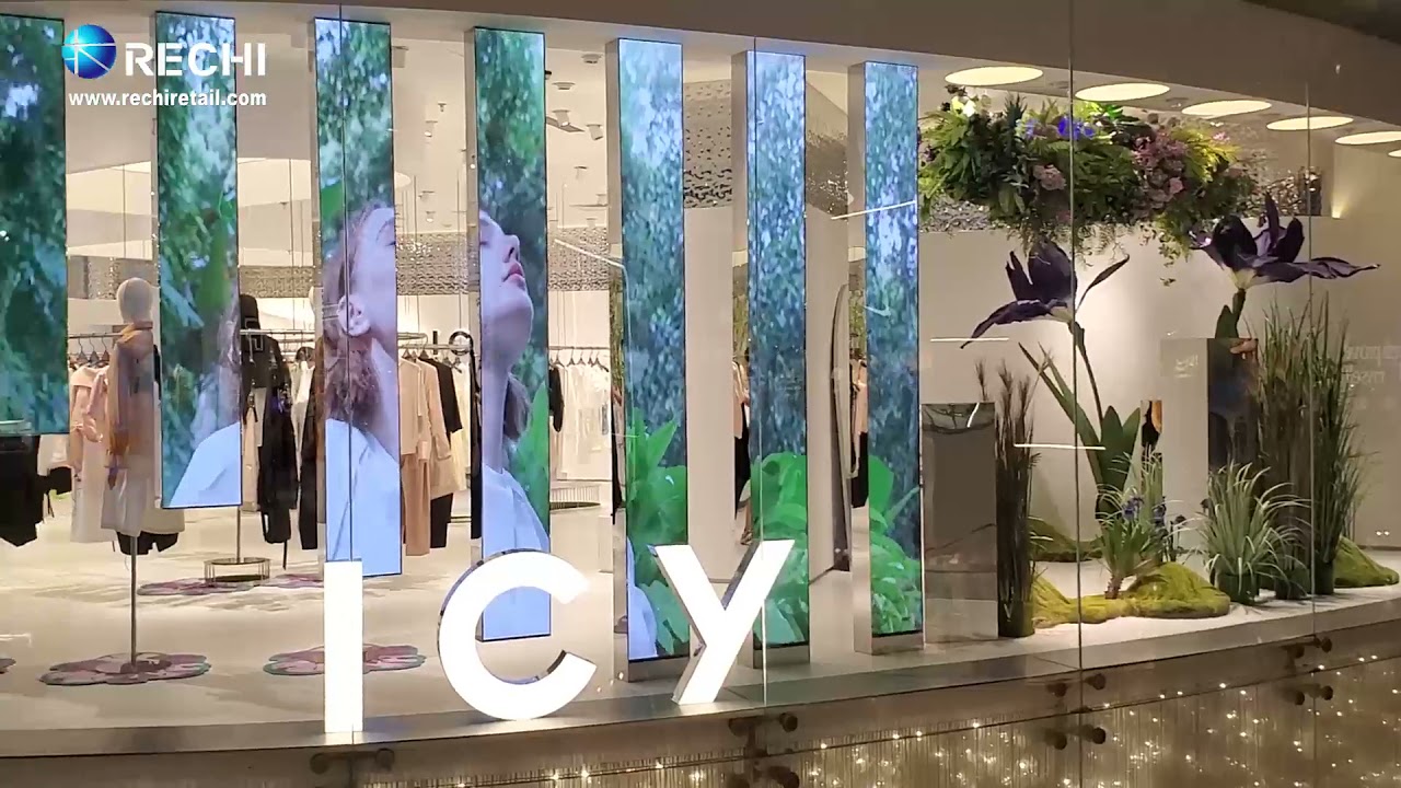 ICY Retail Store Dynamic Digital Screen For Window Display - YouTube