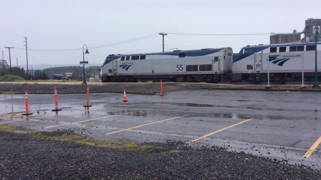 Amtrak 55 at Vancouver WA - YouTube