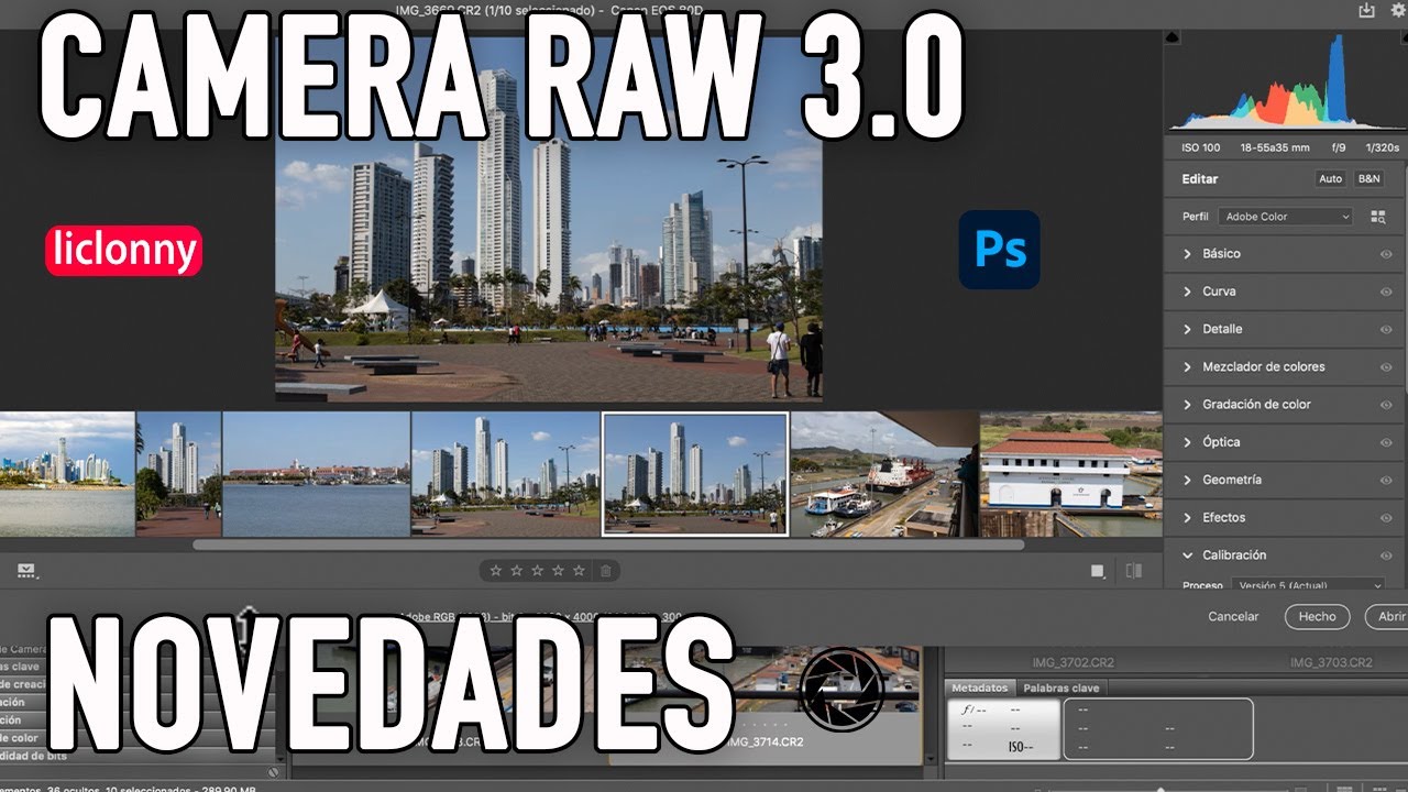 Photoshop. Camera Raw Versión 13.0. Interfaz, Ventanas, Herramientas y ...
