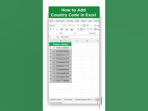 🤔 How to Add Country Code in Excel #Shorts #Simplilearn - YouTube