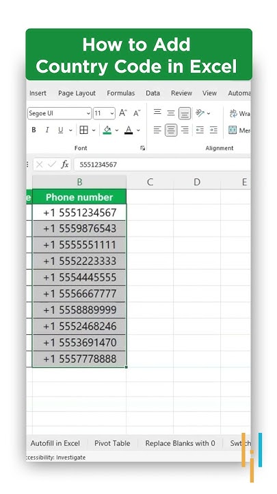 🤔 How to Add Country Code in Excel #Shorts #Simplilearn - YouTube