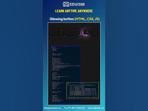 Glowing button(HTML, CSS, JS) #css #coding #html #programminglanguage #javascript #js # ...