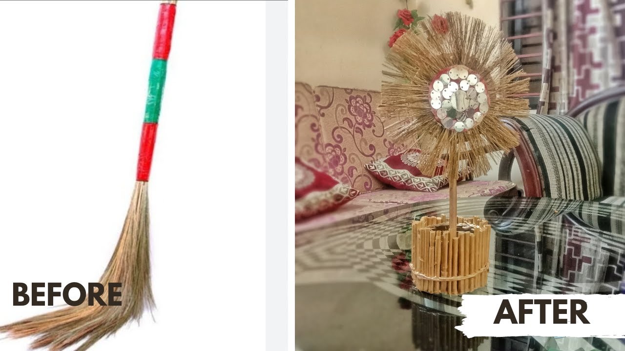 How to Make Beautiful Flower Show Piece with Unused Bloom/Phul Jharu ...