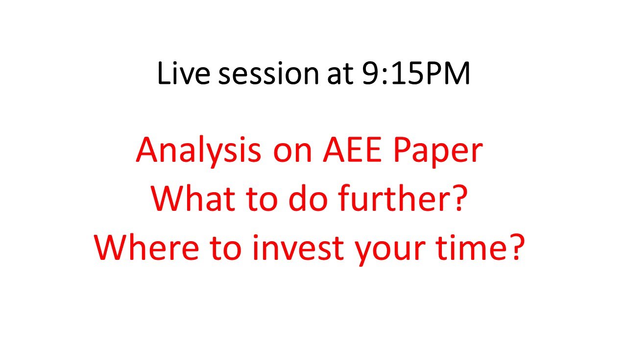 Short Analysis on AEE Paper I Civil Index I TPBO I AE I - YouTube