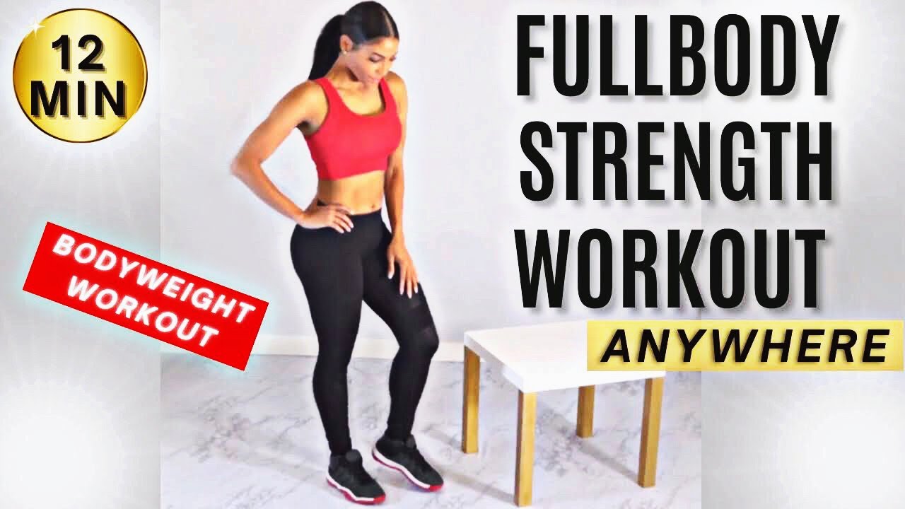 QUICK FULLBODY BODYWEIGHT WORKOUT ANYWHERE / HOME WORKOUT HOTEL WORKOUT ...