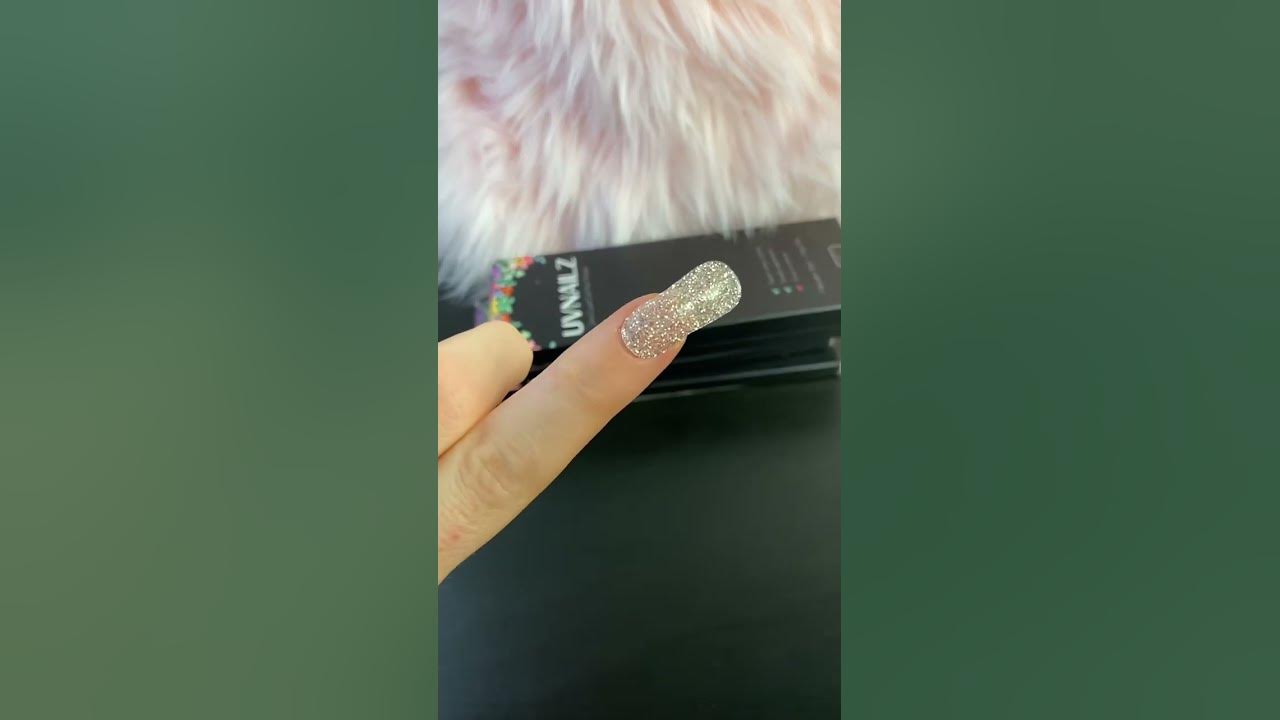 Silver Glitter Uvnailz Gel Nail Stickers nailart glitter asmr silver-glitter-uvnailz-gel-nail-stickers-nailart-glitter-asmr