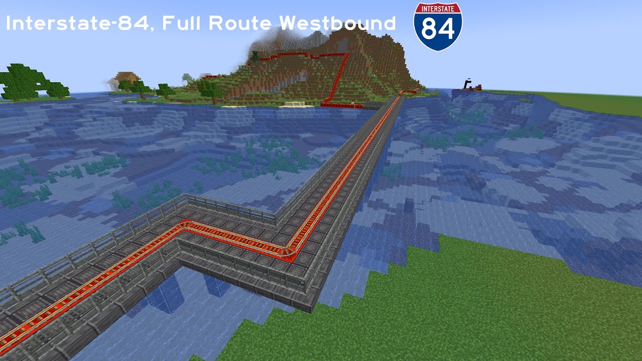 Interstate 84 Westbound | Minecraft Interstate Minecart System - YouTube