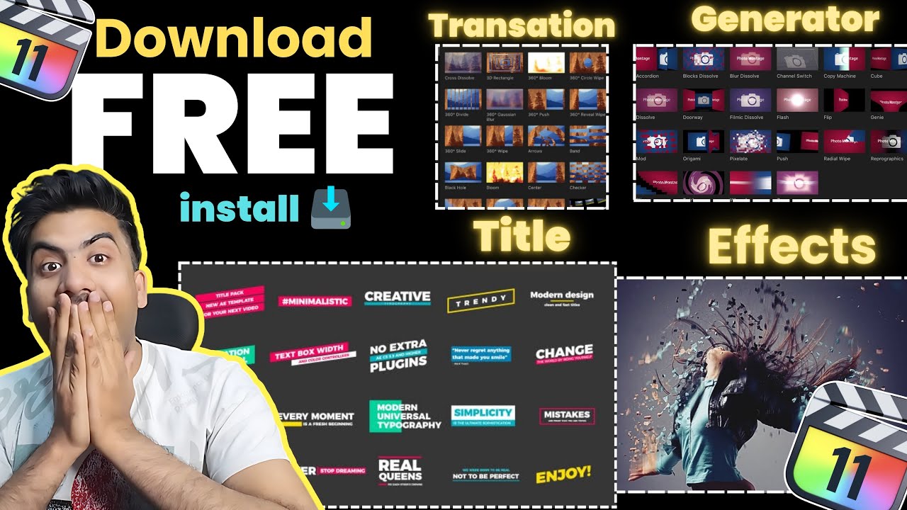 Final Cur Pro 11 Effects -Transition - Generator - Title FREE Download And install - YouTube