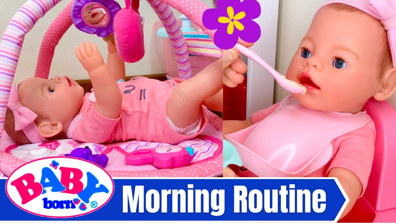 Baby Born Morning Routine: Playing, Feeding, Changing & Bedtime! - YouTube
