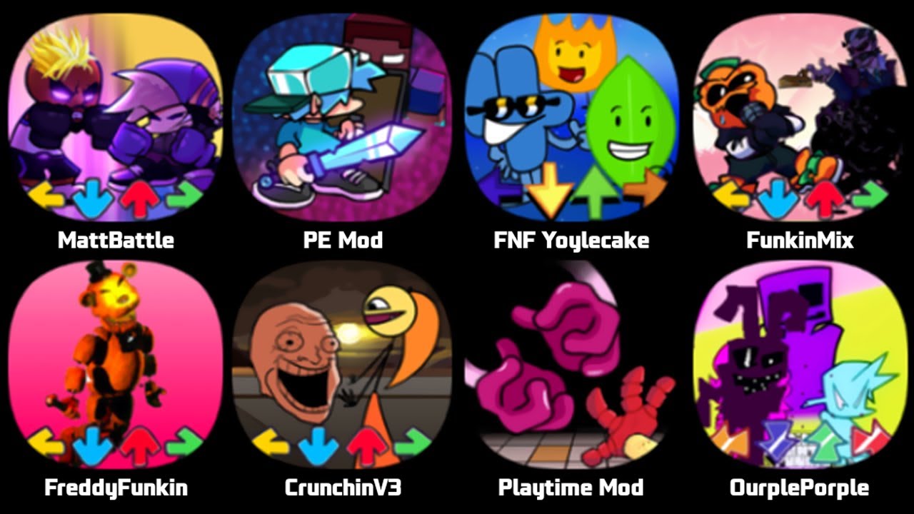 FNF Matt, FNF Minecraft Mobs, FNF Yoylecake Central, FNF BFDI 3, FNF ...