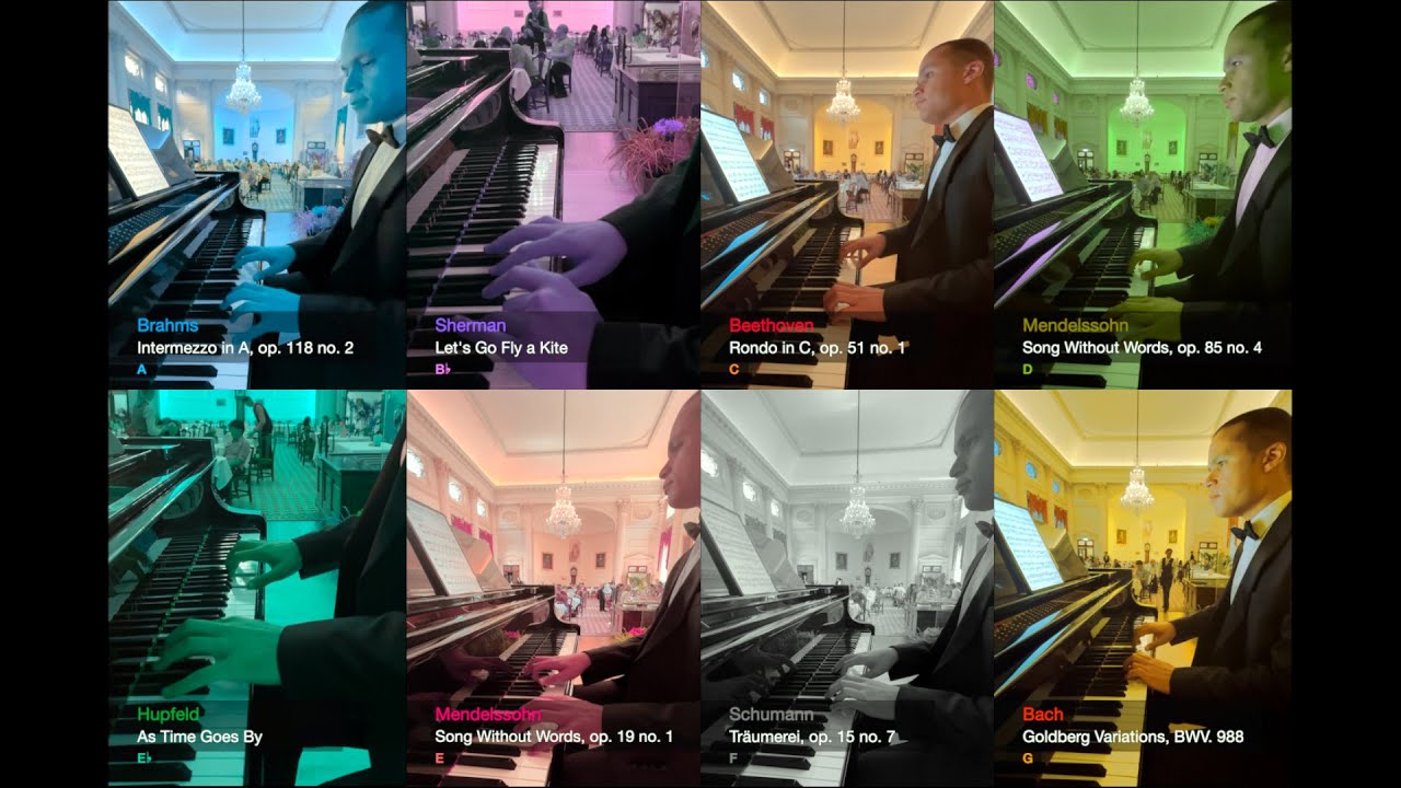 Dom plays 50 random piano pieces sorted by key - YouTube