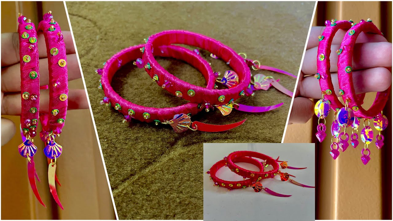 Unique bangles reuse idea💝|| How to reuse old bangles || bangles banane ...