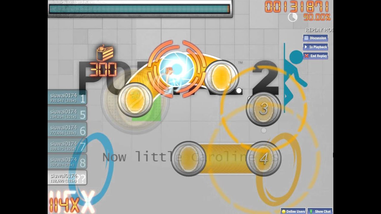 本人玩的Osu! -『Portal 2 - Want You Gone 』 - YouTube