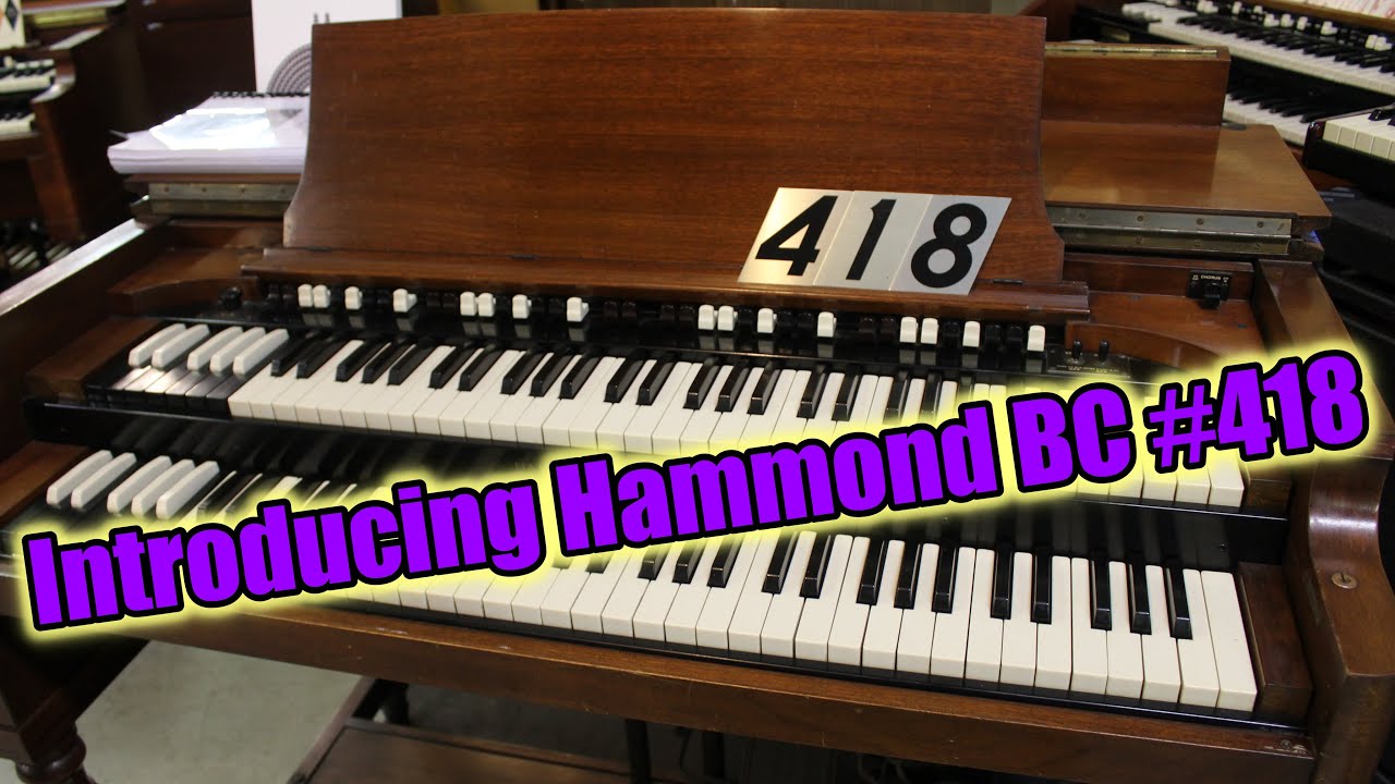 Introducing 1936 Hammond BC #418 - YouTube