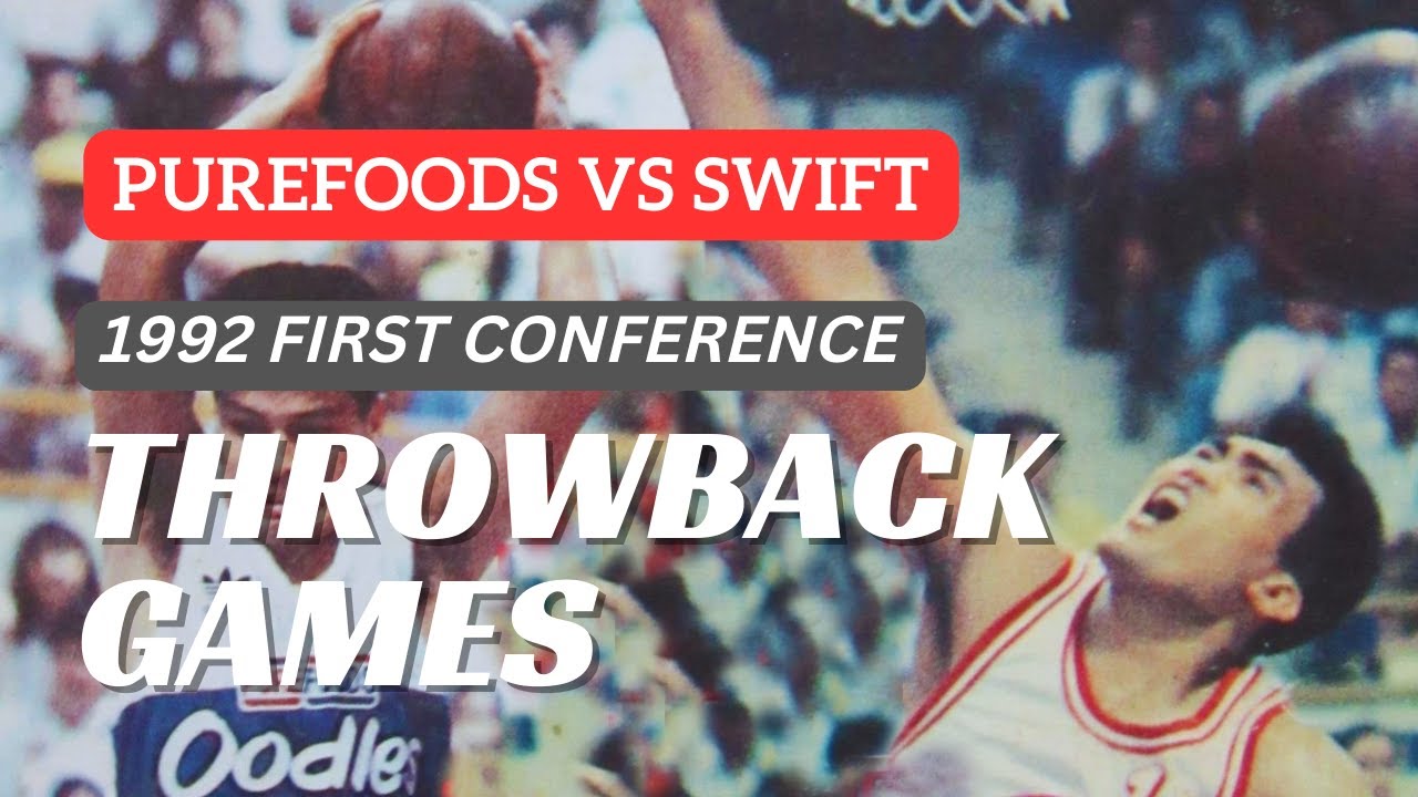 SWIFT vs PUREFOODS | 1992 First Conference | FULL GAME |PBA THROWBACK ...