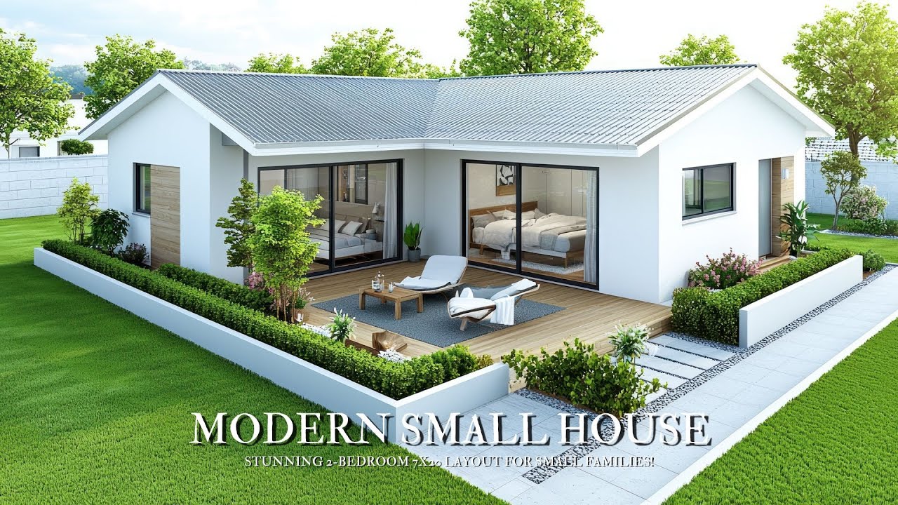 Affordable Modern House Design | Stunning 2-Bedroom 7x20 Layout for ...