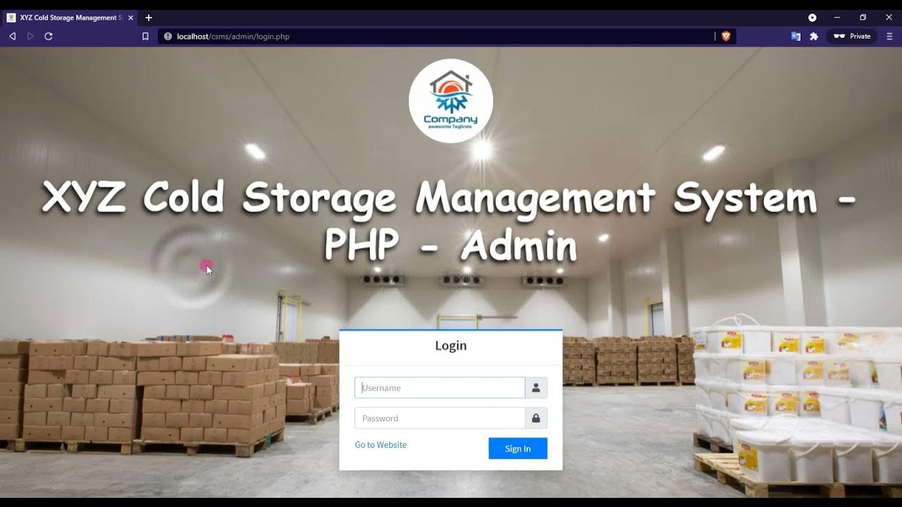 Simple Cold Storage Management System using PHP DEMO - YouTube
