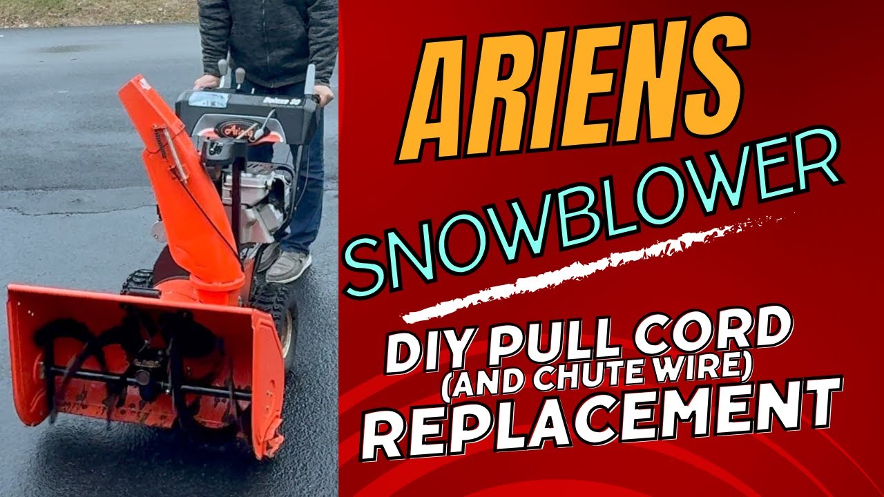 DIY FIX Snowblower Pull Start Chute Wire - YouTube