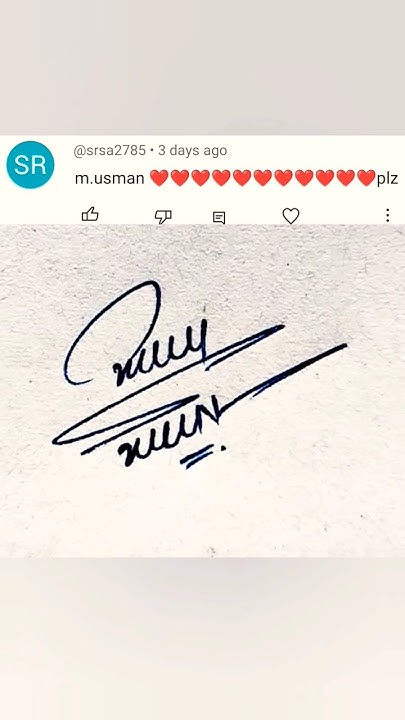 M Usman signatures#stylishsignature #shortsviral #namesign - YouTube