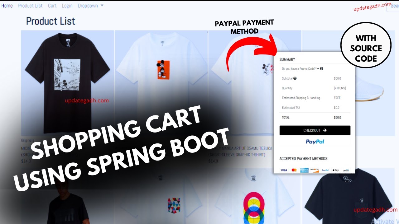 Shopping Cart Using Spring Boot With Source Code Decodeit2 Youtube