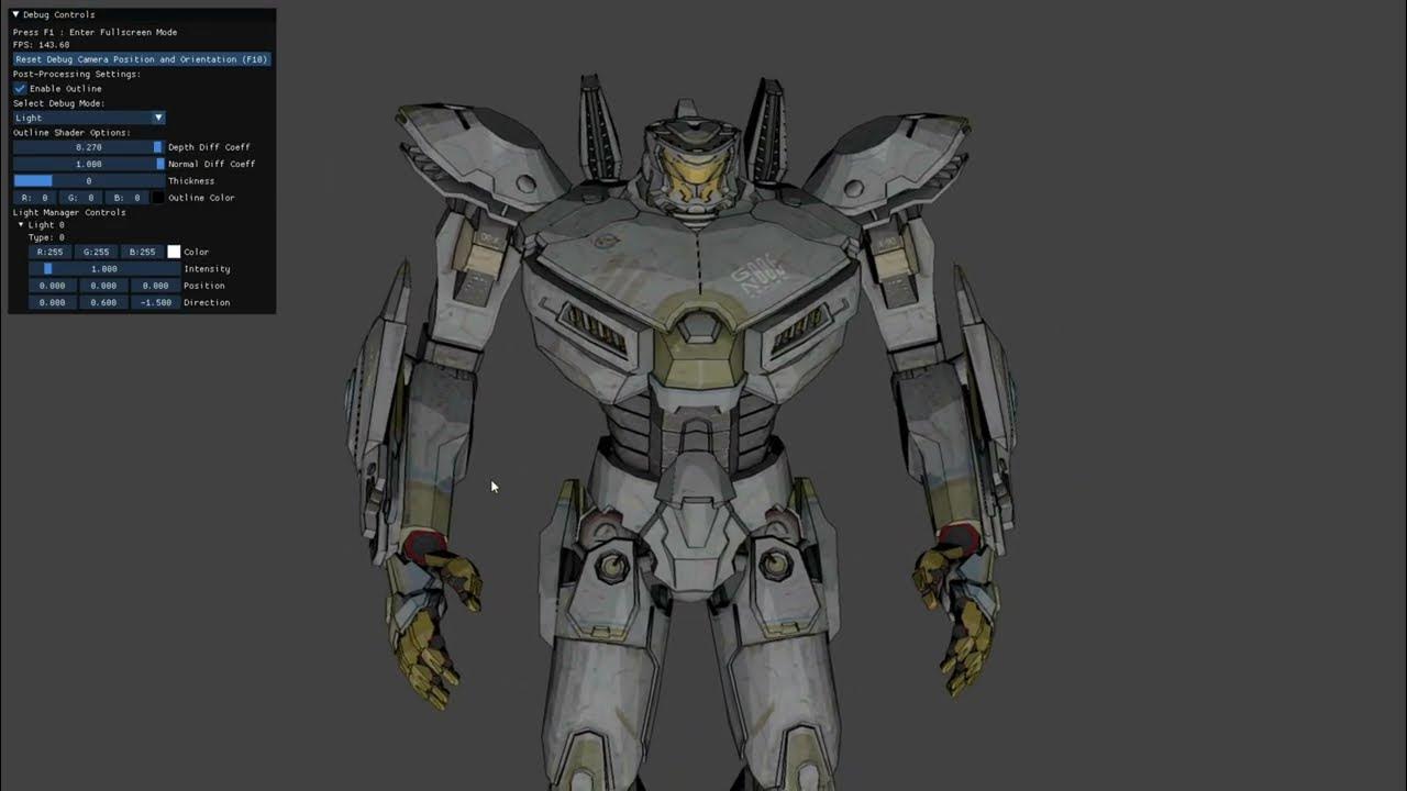 WebGL Post-Processing Effect: Contour Line Extraction - YouTube