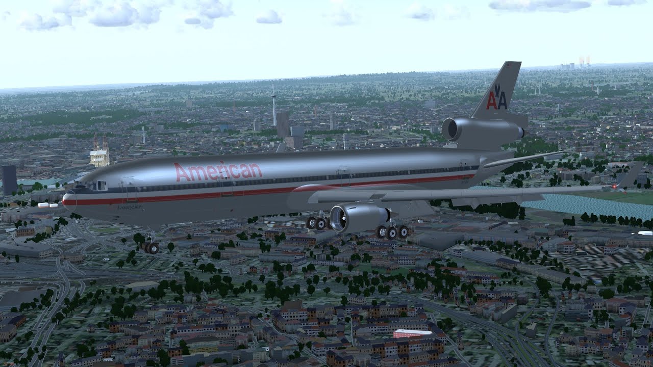 FlightGear MD-11 landing - YouTube