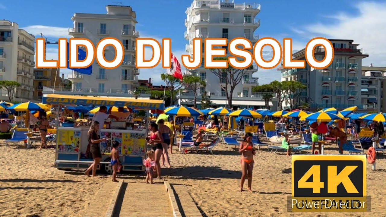Lido Di Jesolo, Beach Walk Tour, 4K , 2022 - YouTube