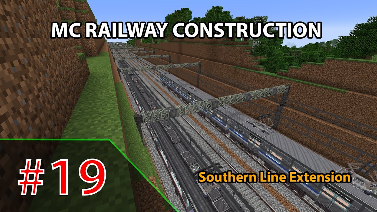 Minecraft Railway Construction Part 19 - Southern Line Extension - YouTube