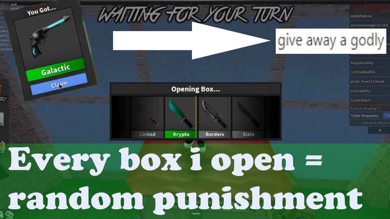 mm2 UNBOXING... but i have to do punishments for every box - YouTube