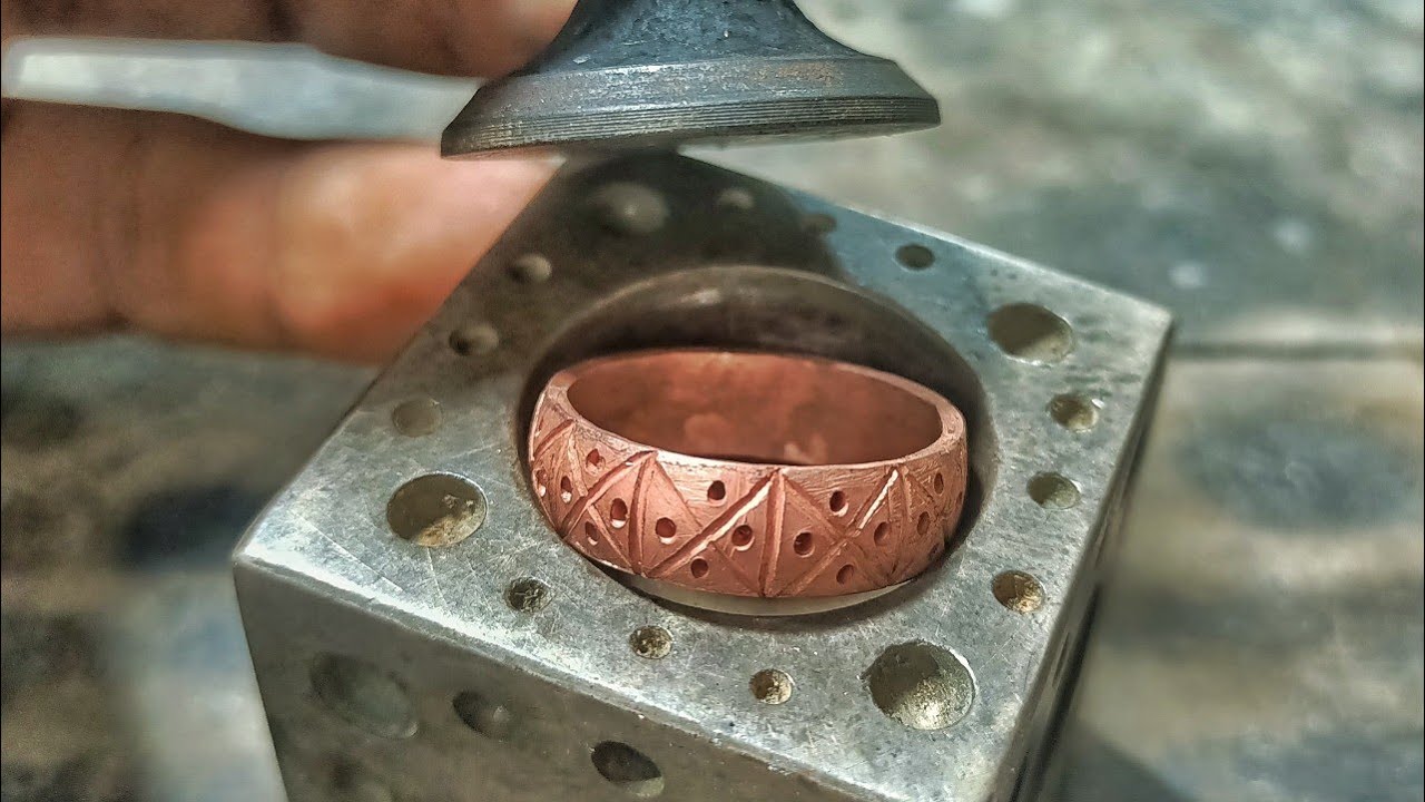 Pure Cooper Signet Ring Making. Copper Ring Benefit. copper ring wear ...